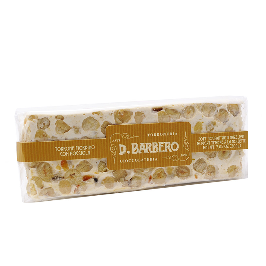 Turrón blando con avellanas del Piamonte IGP 200 gr Barbero Sicilia