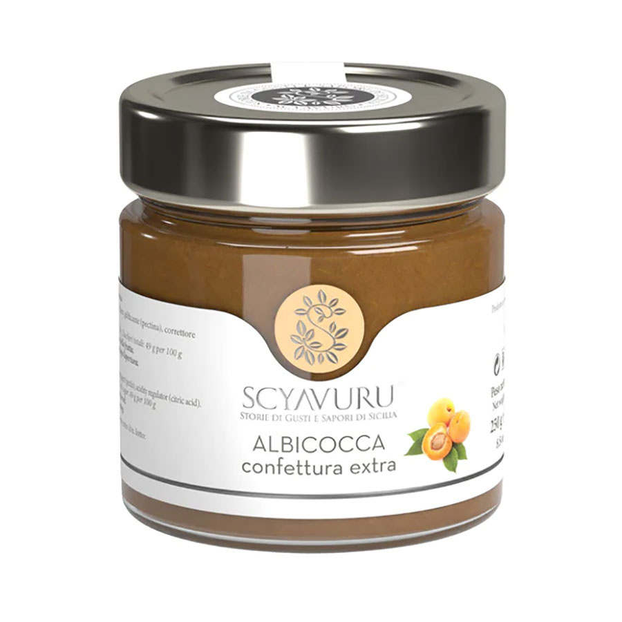 Abrikozen Extra Jam 250 g Scyavuru Sicilië Abrikoos Jam