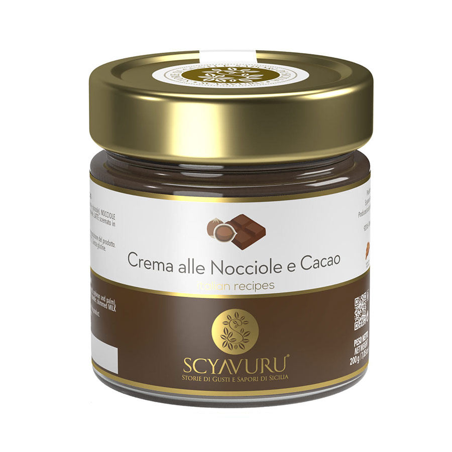 Gianduia Cream 200 gr spread Scyavuru Sicily