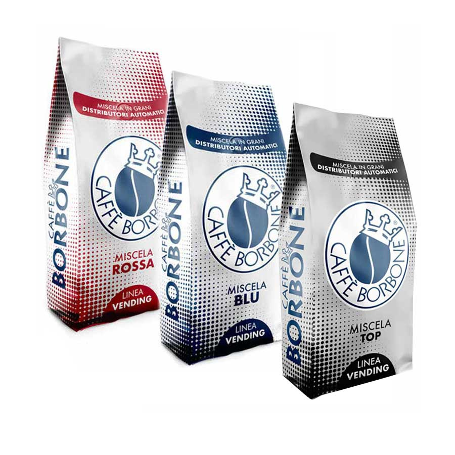 Offer Caffè Borbone Coffee Beans Red, Blue and Top Blend 1 kg x 3