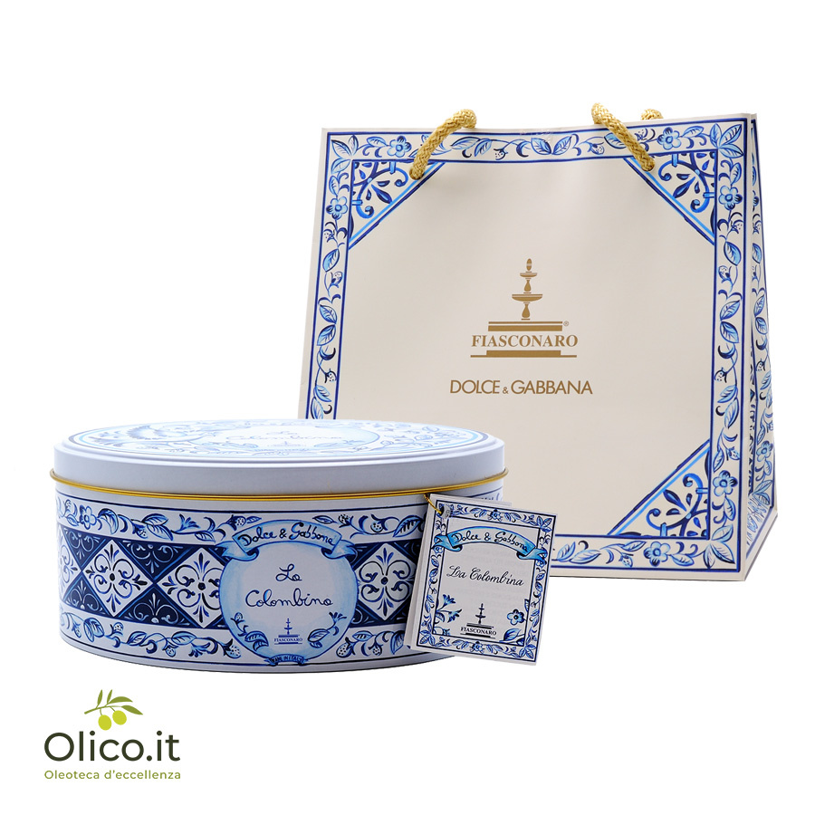 Colomba Mandarino Fiasconaro Dolce e Gabbana in scatola azzurra 100 gr