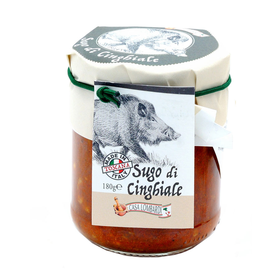 Wild Boar Ragu Sauce Pasta Tuscan Recipe 180 gr Casa Lombardi Tuscany