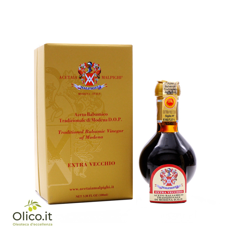 Malpighi Vinaigre Balsamique Traditionnel DOP Extra Vieux 25 ans 100ml