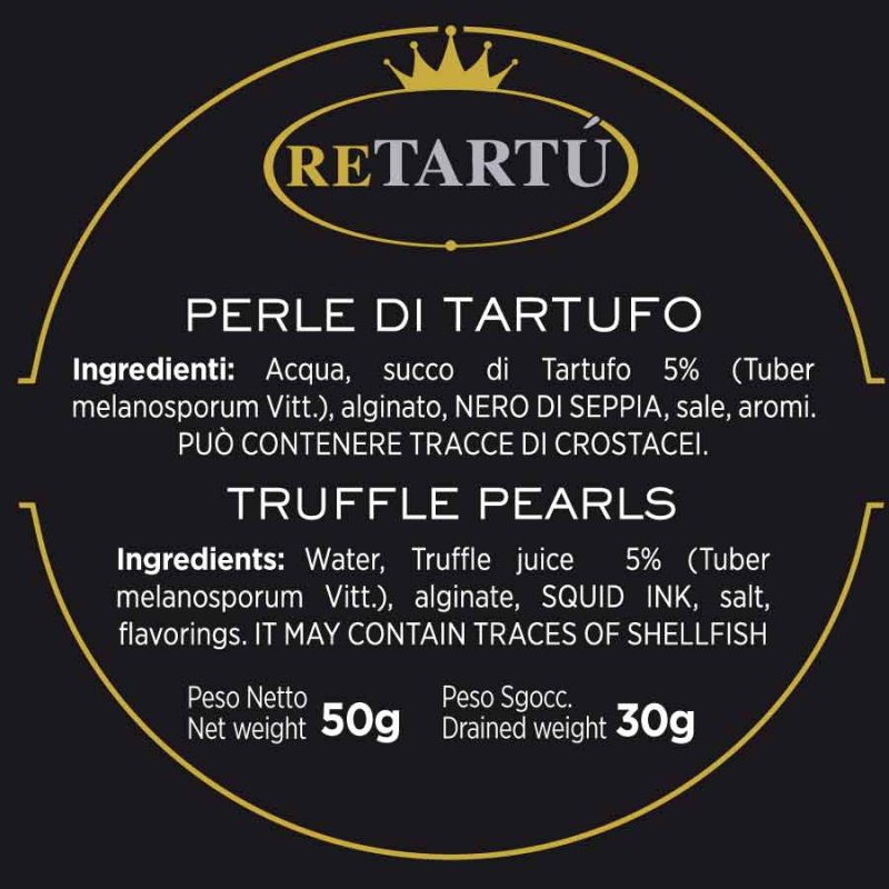 Black Truffle Pearls 50 gr Perlage of Giuliano Tartufi Umbria