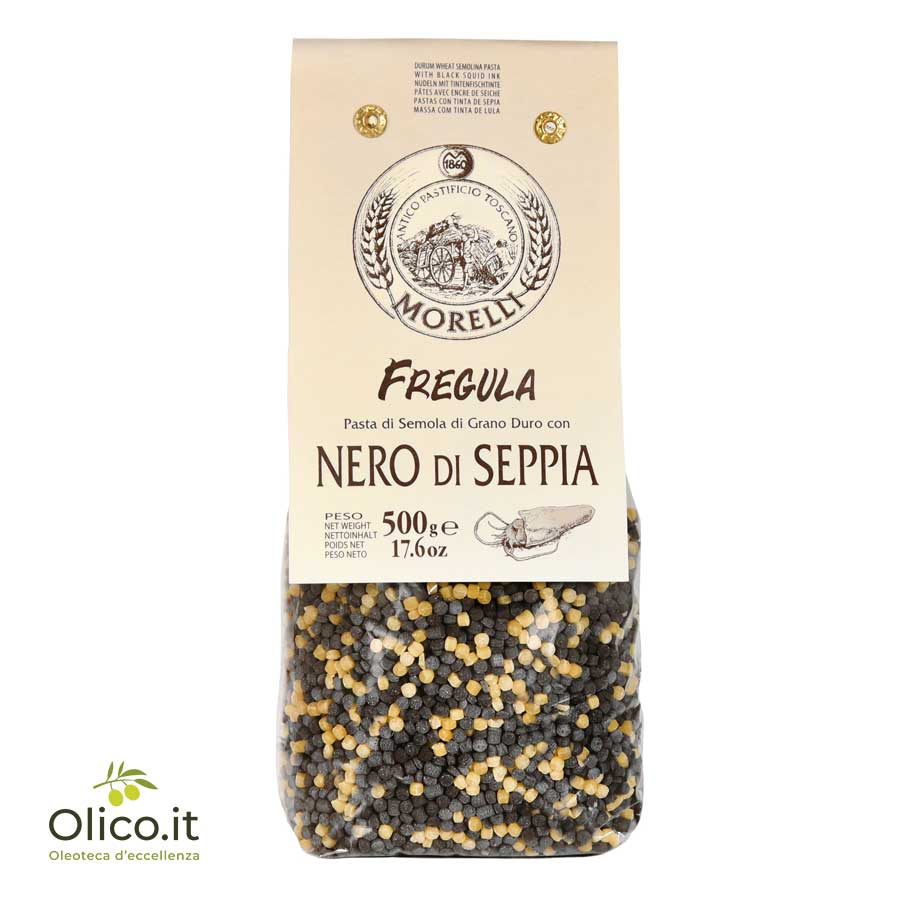 Fregula con tinta de calamar 500 gr Pastificio Morelli