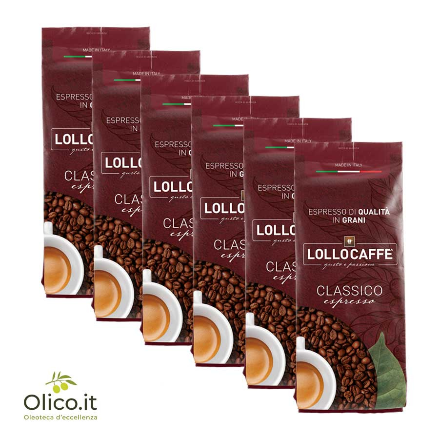 Offer Coffee Beans Vending CLASSIC Blend Lollo Caffè 1 kg x 6