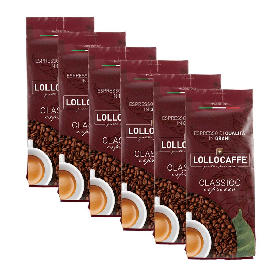 Oferta Granos de Café Mezcla CLÁSICA Lollo Caffè 1 kg x 6