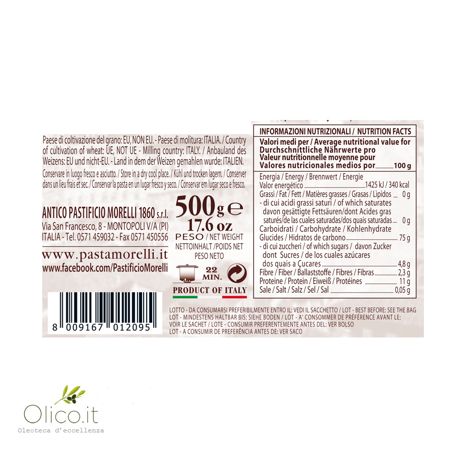 Tris Pasta Regionale Morelli Geröstete Fregula, Pici und Busiate