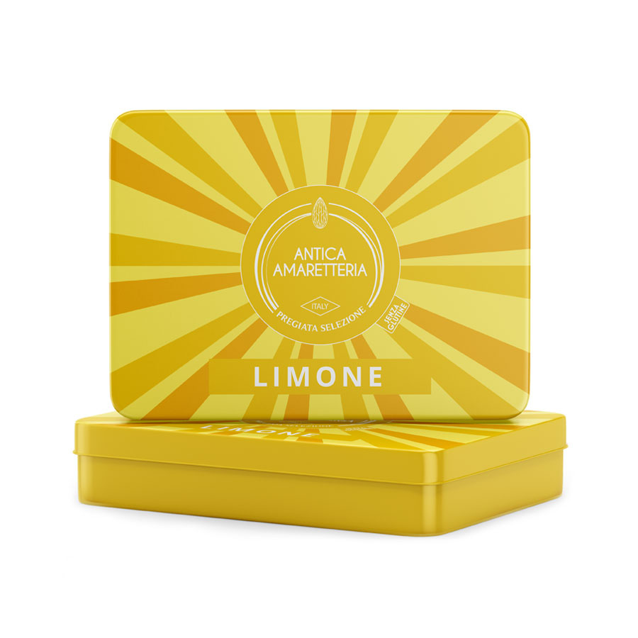 Soft Lemon Amaretti in Tin 150 g Barbero Sicily