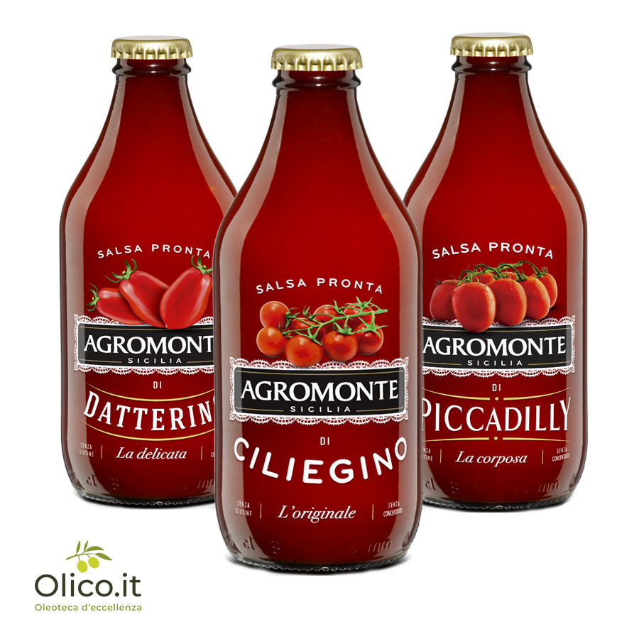 Promo Tomato Sauce Agromonte Cherry Datterino Piccadilly 330 gr x 3