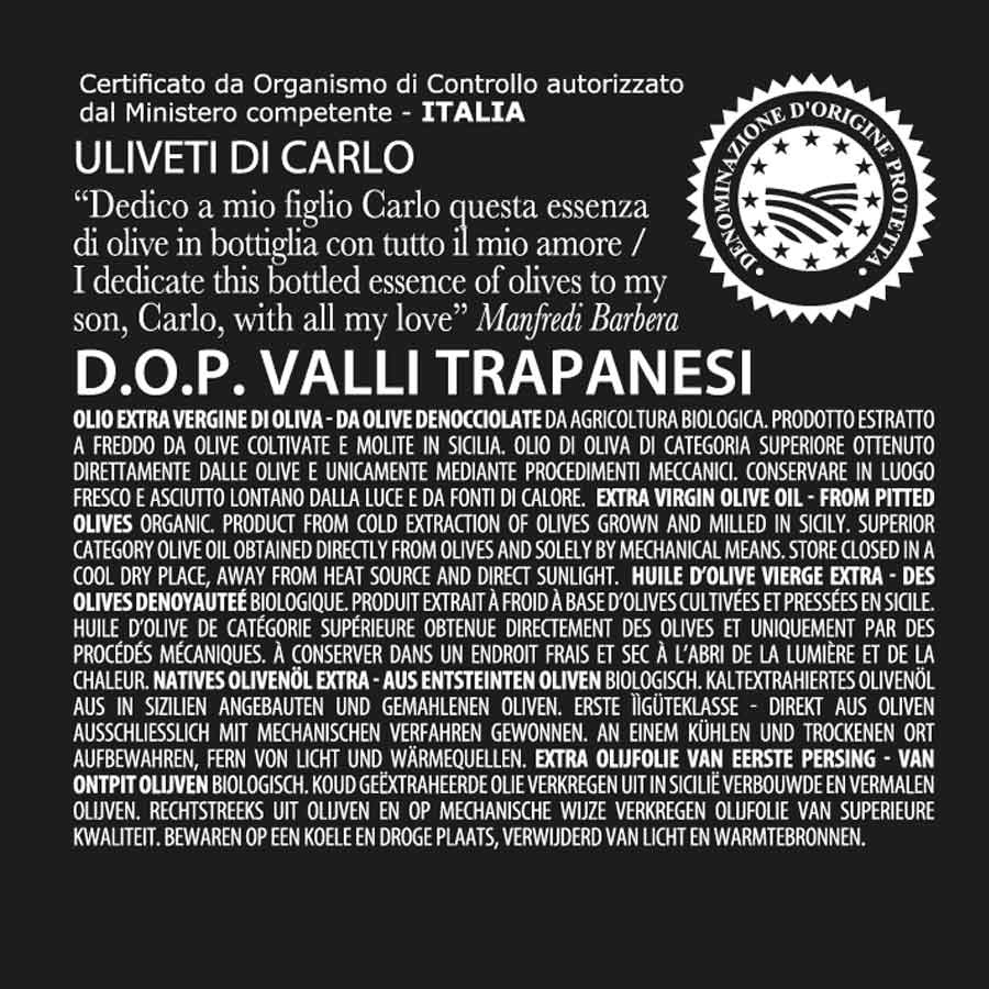 Offer EVO Barbera Giardini di Carlo and Uliveti di Carlo Sicily