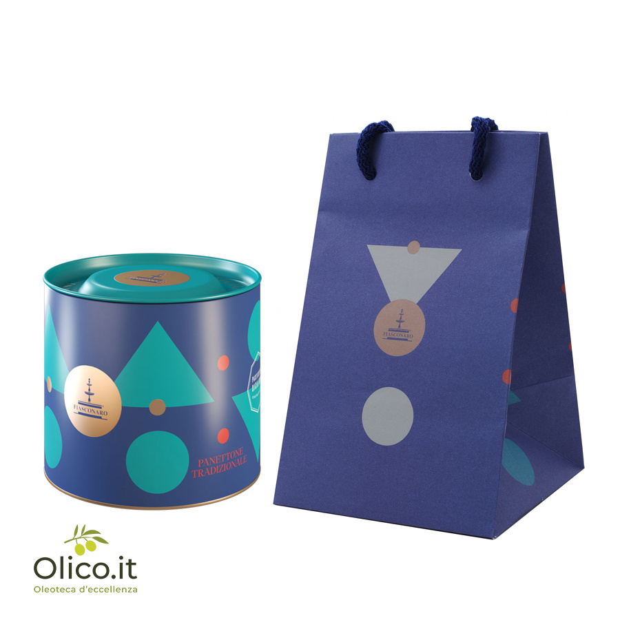 Fiasconaro Traditional Panettone in Turquoise gift box 100 gr