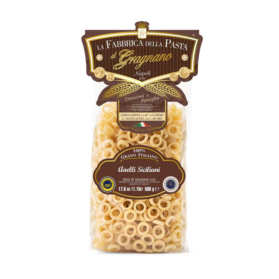 Anelli anellini Siciliani Gragnano PGI 500 gr Fabbrica della Pasta