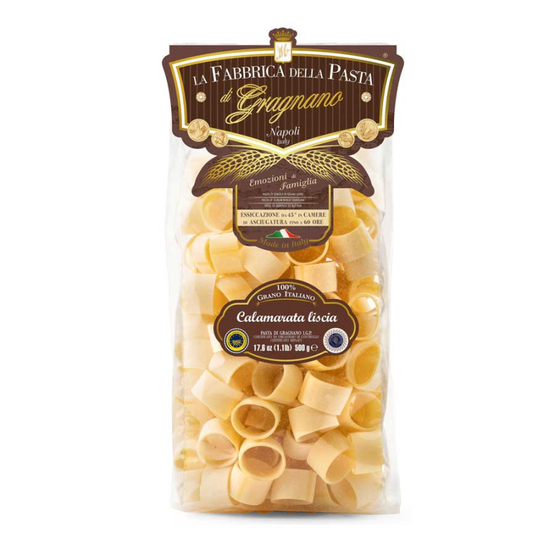 a Calamarata Liscia Gragnano Pasta PGI IGP 500 gr Fabbrica della Pasta