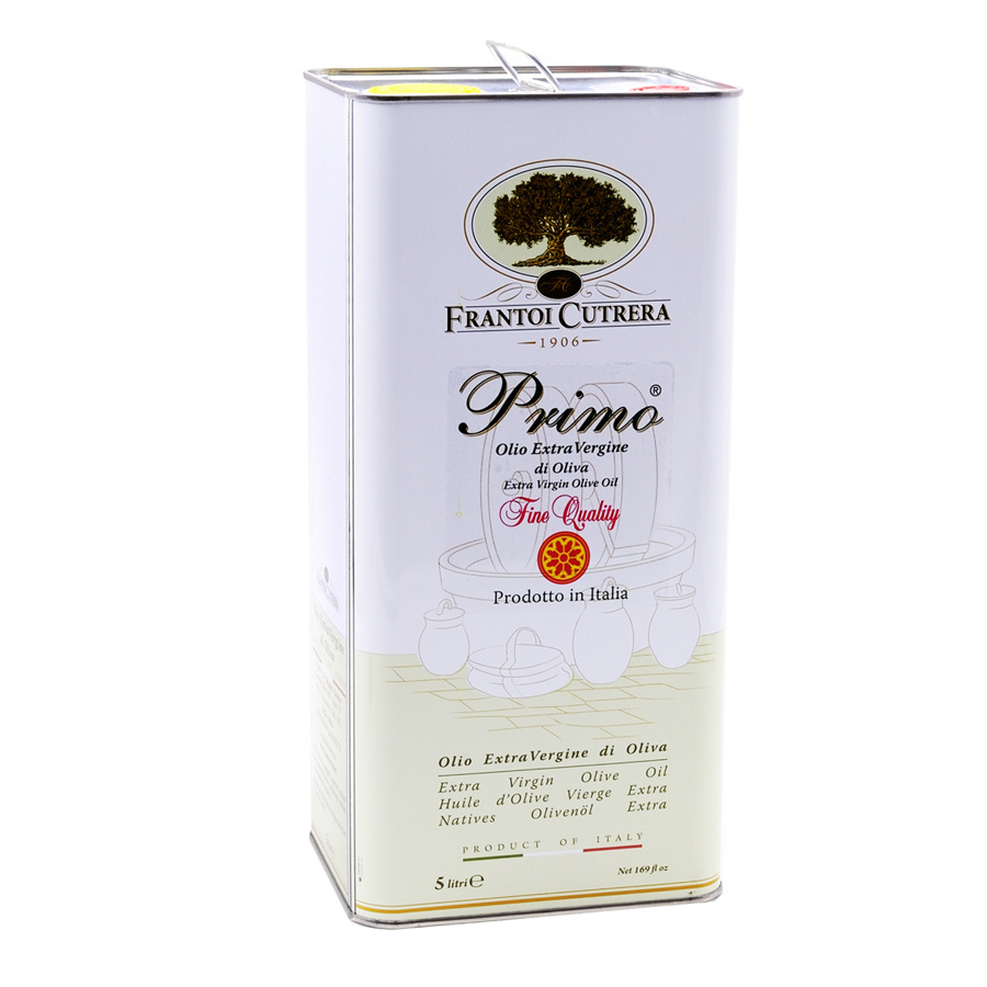 Can 5 lt Extra Virgin Olive Oil Primo Fine Quality Cutrera Sicily