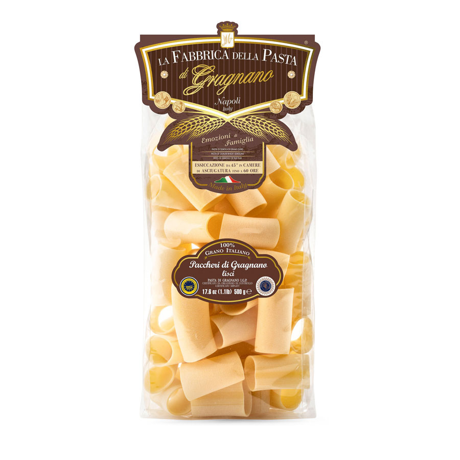 e Paccheri Lisci Gragnano Pasta PGI IGP 500 gr Fabbrica della Pasta