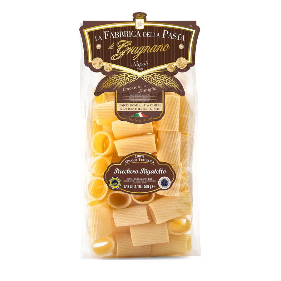 Pacchero Rigatello Gragnano Pasta PGI 500 gr Fabbrica della Pasta
