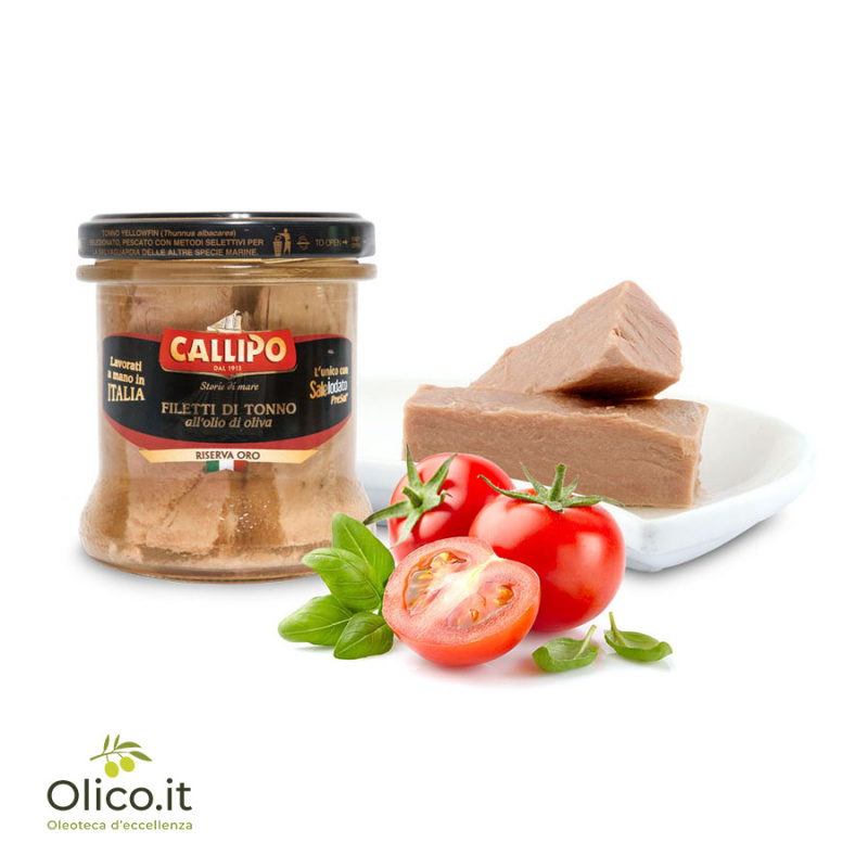 Callipo Tuna fish fillets in olive oil Riserva Oro 150 gr Calabria