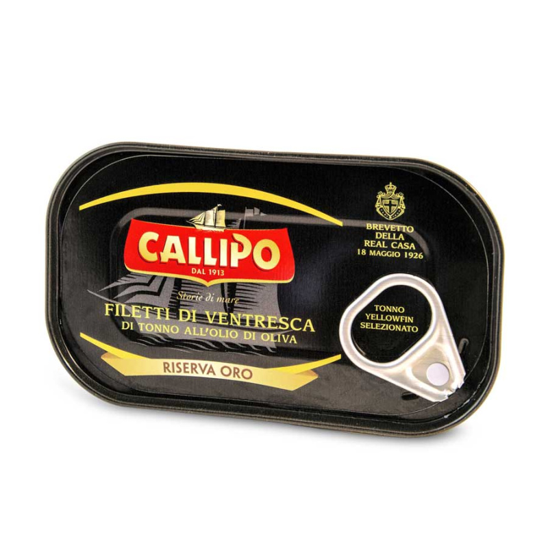 Callipo Ventresca Tuna belly fillets in olive oil Riserva Oro 125 gr