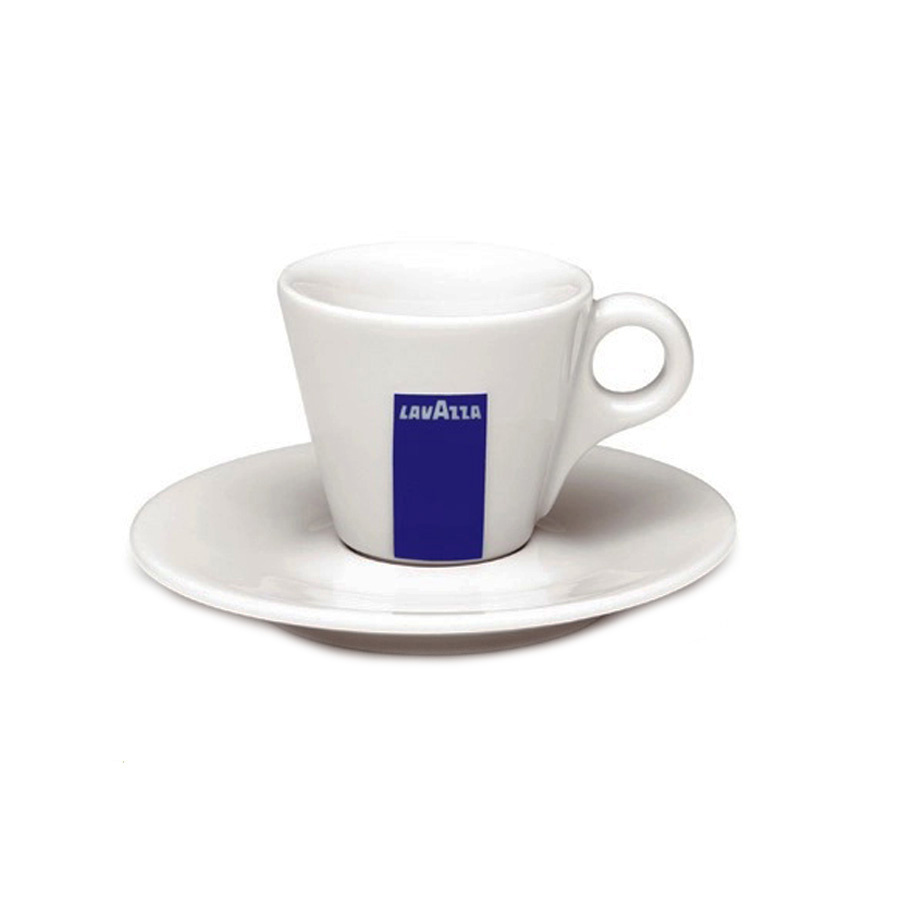 Lavazza 6 tasses à café espresso céramique avec soucoupe