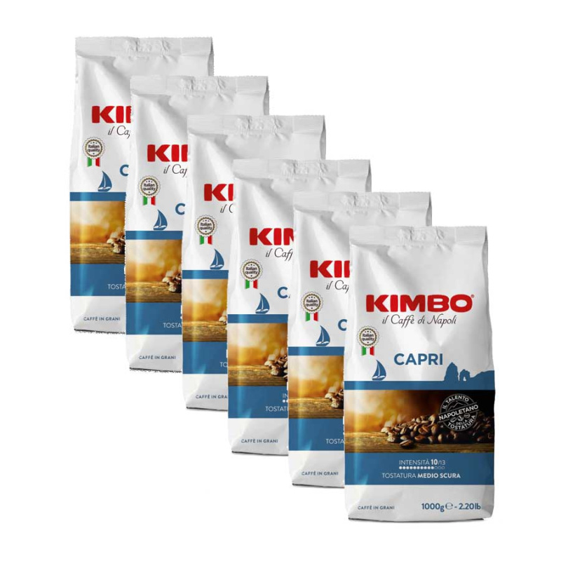 Offerta Caffè in grani Kimbo Miscela Capri 1 kg x 6
