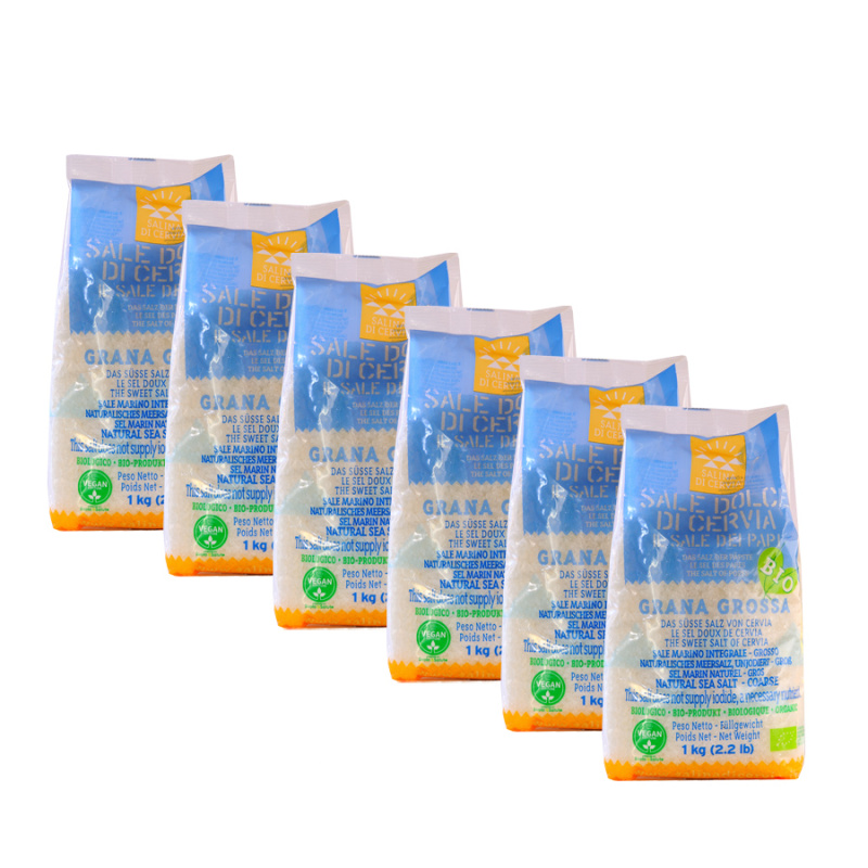 Oferta Salina De Cervia Sal Dulce biológica Gruesa 1 kg x 6