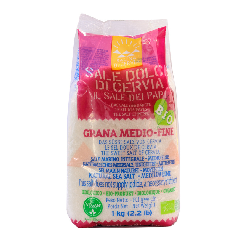 Sal Dulce de Cervia bio de grano medio-fino Sal de los Papas 1 kg