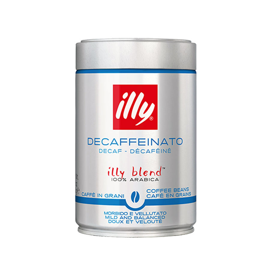 Coffee beans Illy Decaffeinated can 250 gr