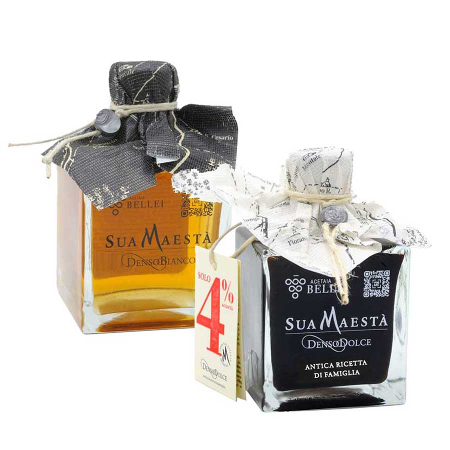 Acetaia Bellei Modena Sua Maestà Vinegars Denso White and Denso Dolce