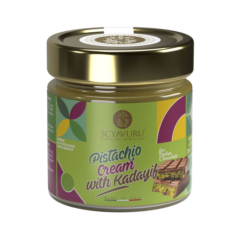 Pistachio Cream with Kadayif 200 g spread Scyavuru Sicily