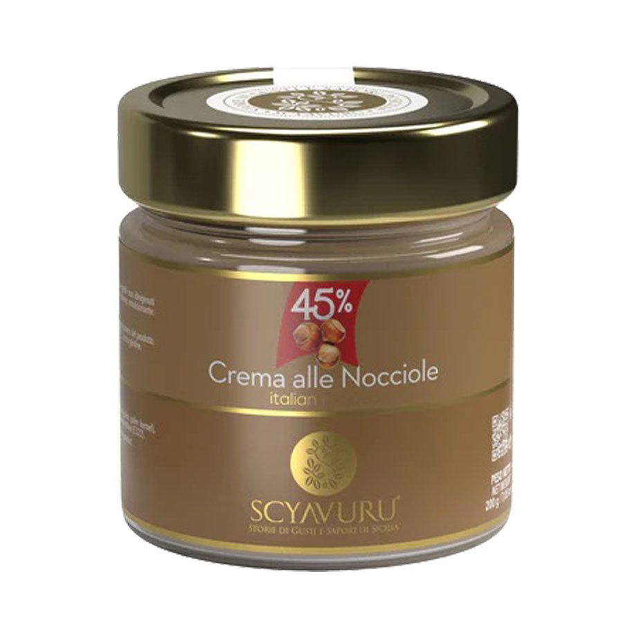 Hazelnut Cream 200 gr 45% spread Scyavuru Sicily