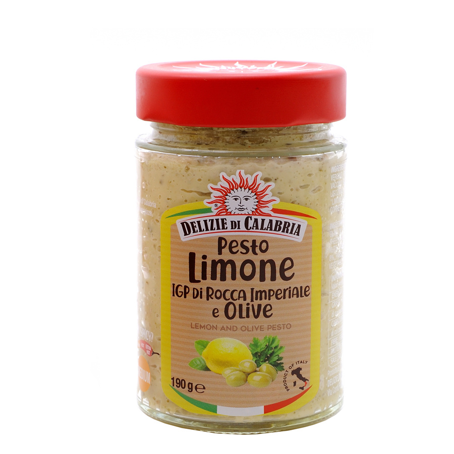 Pesto with Rocca Imperiale IGP Lemon and Olives 190 g Delizie di Calabria