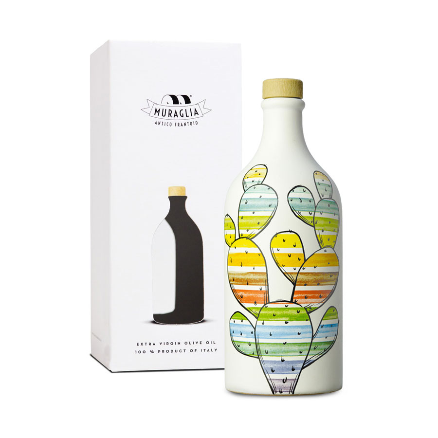 Regalo Orcio in Ceramica Fico d'India Olio Extra Vergine Muraglia