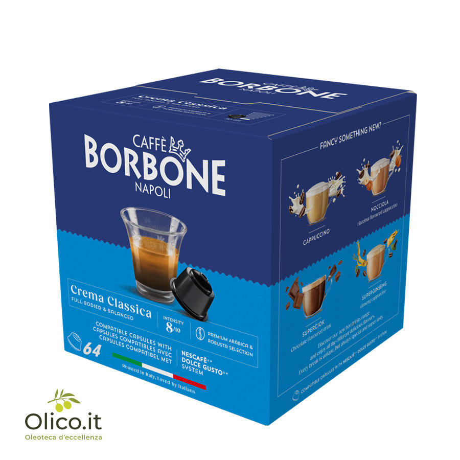 64 cápsulas Borbone Crema Classica compatibles Nescafè® Dolce Gusto®