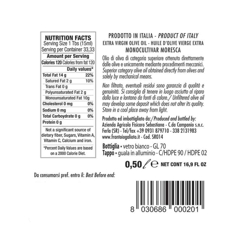 Aanbod Novello 2025 Extra Vergine Olijfolie Castel di Lego Galioto