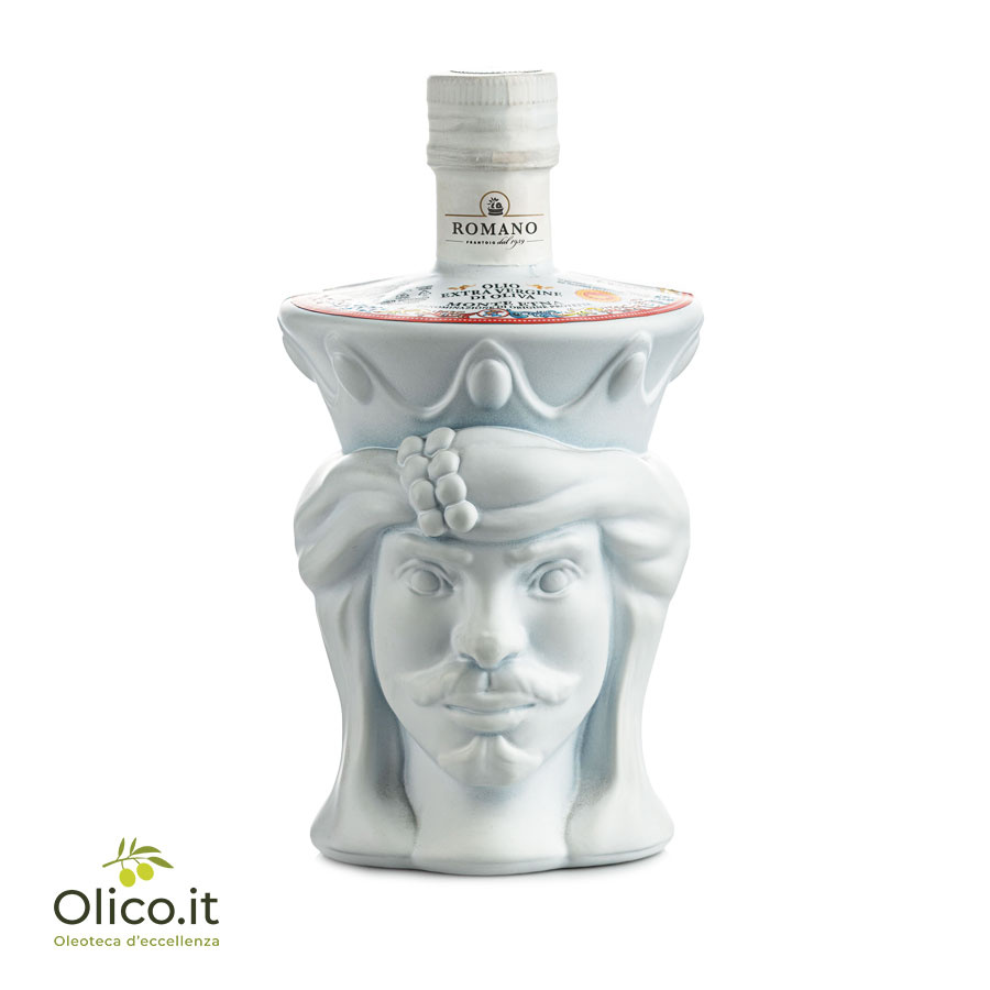 Frantoio Romano Teste di Moro White Olio EVO DOP Monte Etna 500 ml