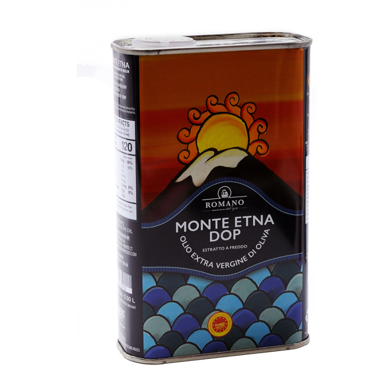 Frantoio Romano Olio EVO DOP Monte Etna Lattina Iconica 500 ml