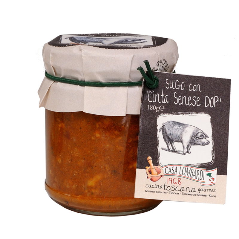 Sugo al Ragù di Cinta Senese DOP Ricetta Toscana Casa Lombardi 180 gr