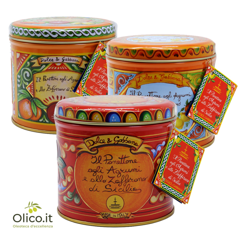Panettone Fiasconaro Dolce e Gabbana Agrumes et Safran Vert 100 gr