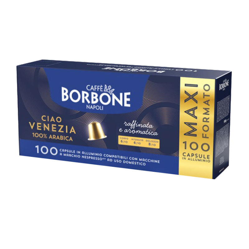 100 Ciao Venezia Aluminium Coffee Capsules Borbone Compatible Nespresso