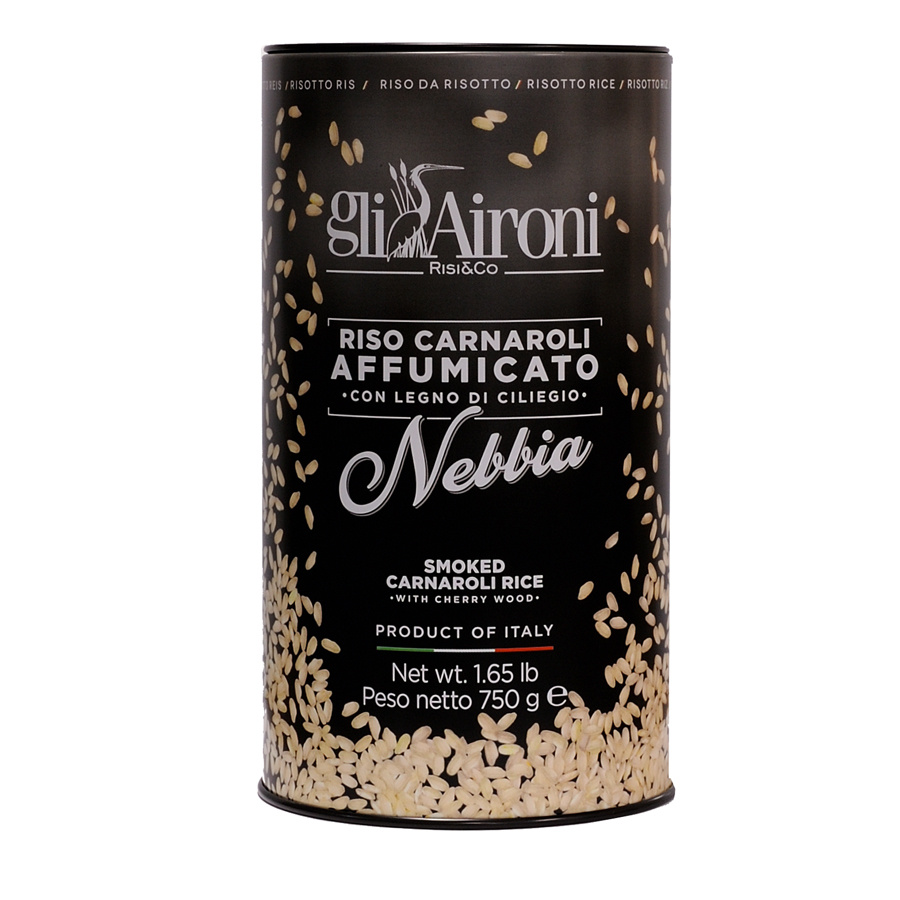 Smoked Carnaroli Rice in Tin 750 gr Gli Aironi