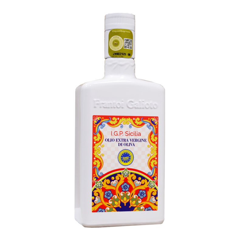 Aceite de oliva virgen extra IGP Sicilia Botella blanca 500 ml Galioto