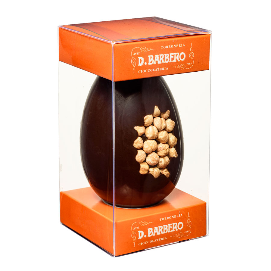 Barbero Oeuf de Pâques en chocolat noir avec noisettes entières 230 g
