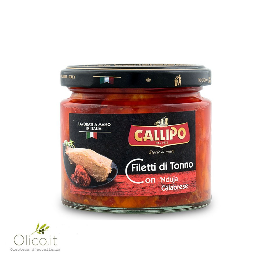 Tuna fish fillets with Calabrian Nduja 200 gr Giacinto Callipo