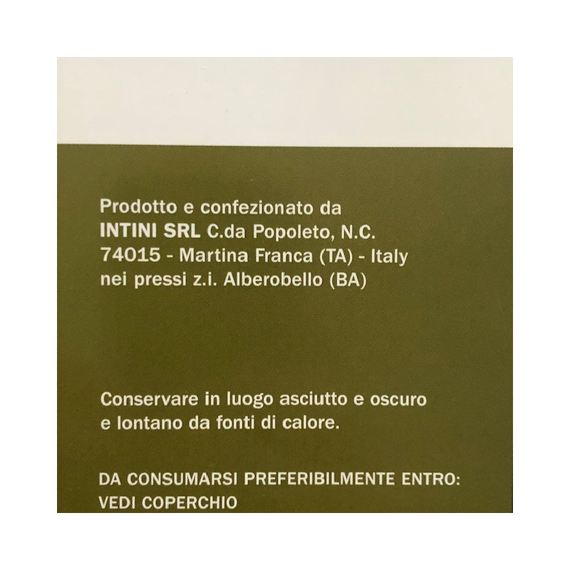 Intini Can 5 lt Extra Virgin Olive Oil Fruttato Apulia