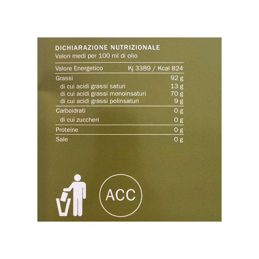 Intini Can 5 lt Extra Virgin Olive Oil Fruttato Apulia
