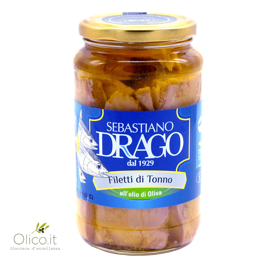 Filetti di Tonno all'Olio di Oliva 550 gr Sebastiano Drago Sicilia