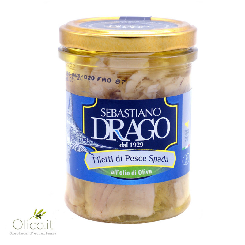 Filetti di Pesce Spada all'olio di oliva Sebastiano Drago Sicilia