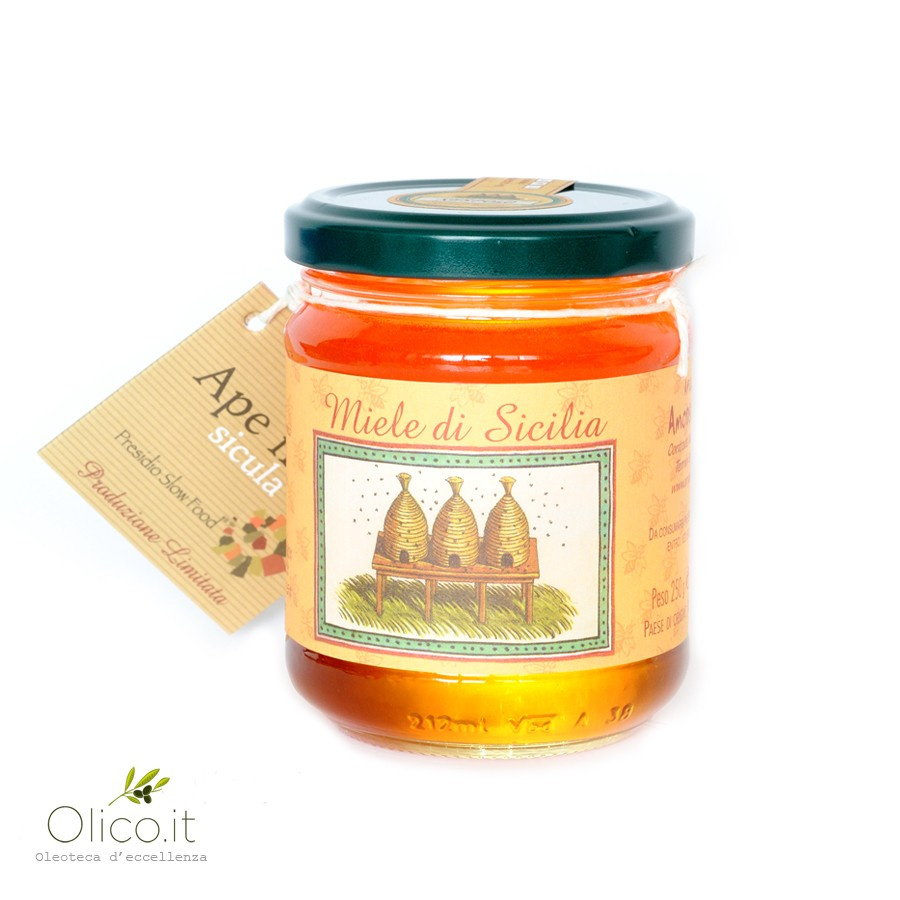 Miel de Níspero Abeja Negra Sícula 250 gr Apicoltura Amodeo Carlo