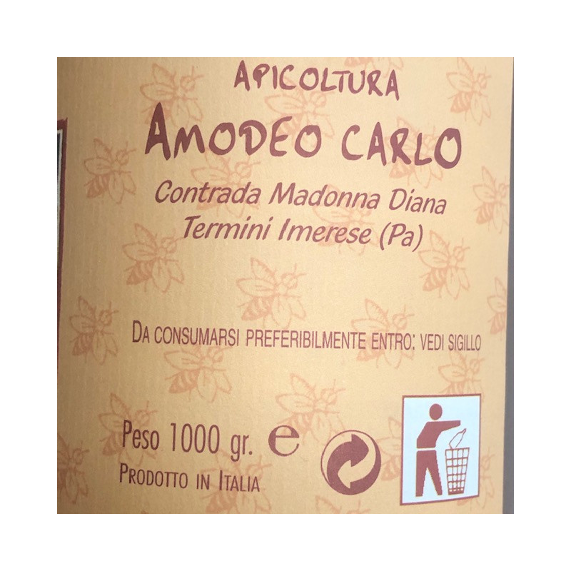 Miel de Zulla Abeja negra sícula 1 kg amodeo carlo Sicilia